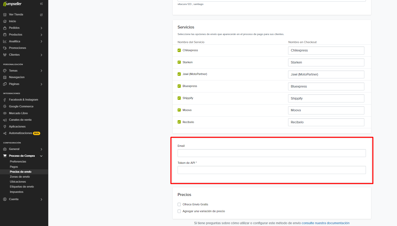 ¿Cómo integrar mi tienda de Jumpseller con Shipit? – Centro de Ayuda Shipit